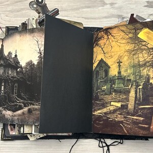 Gothic Girl Black Rose Raven Cemetery Handmade Junk Journal Loaded With ...