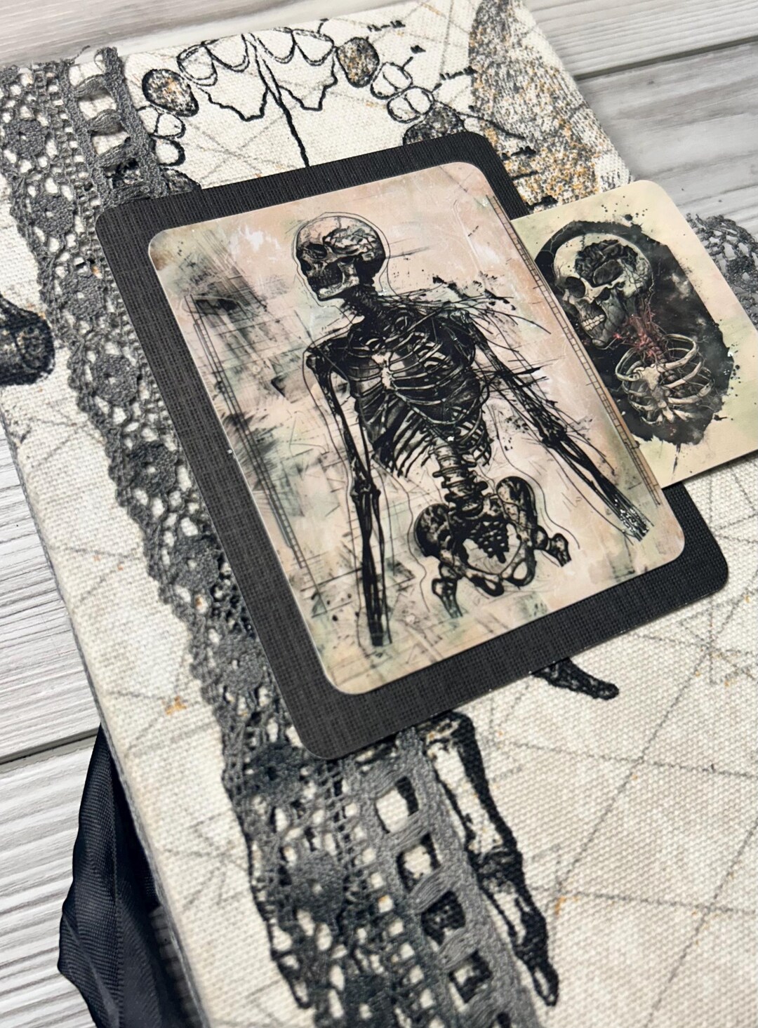 Handmade Dark Anatomy Junk Journal Skeleton and Human Body Diagrams ...