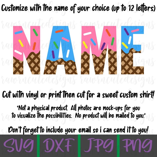Custom Ice Cream - Etsy