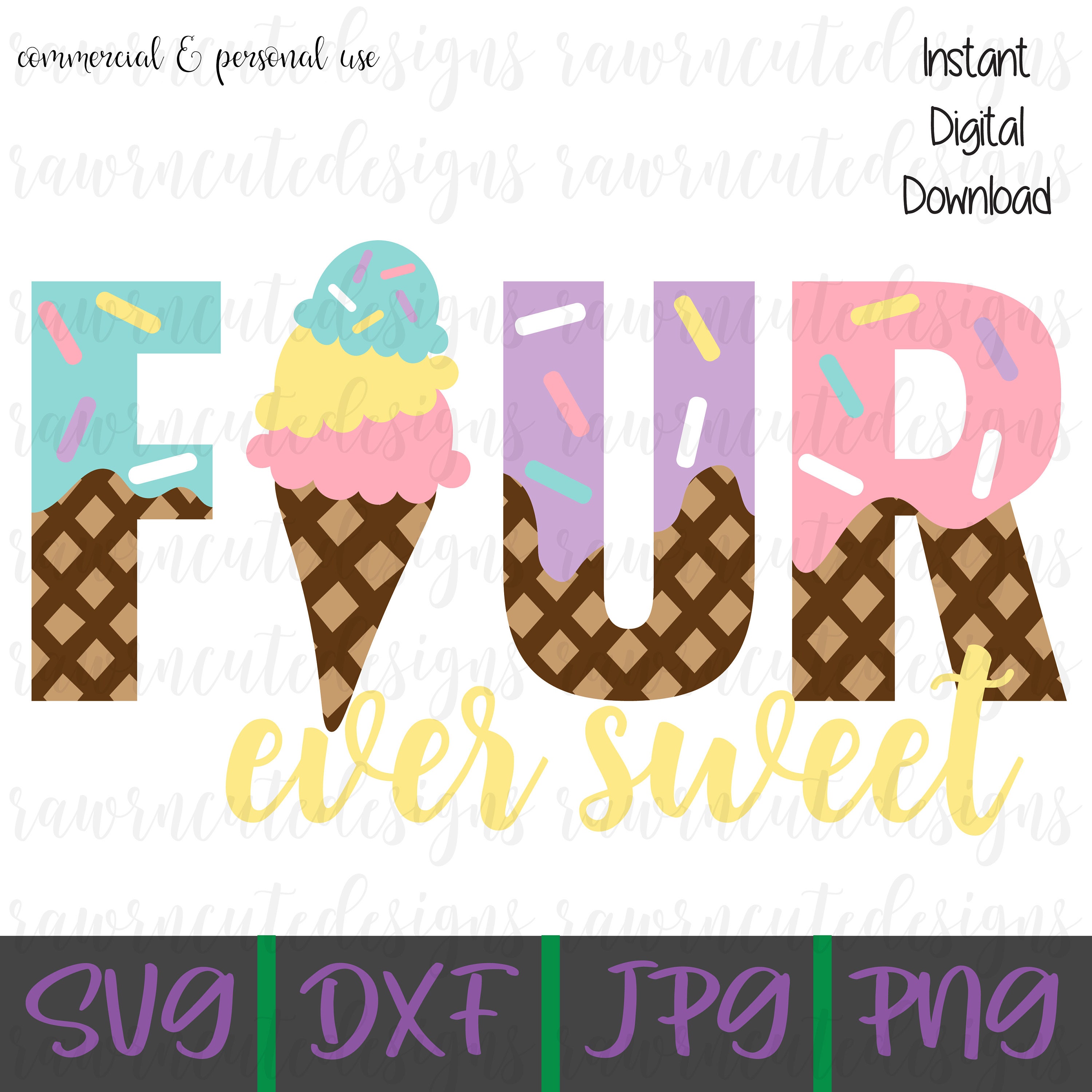 Four Ever Sweet SVG Fourth Birthday Svg Birthday Girl Svg | Etsy