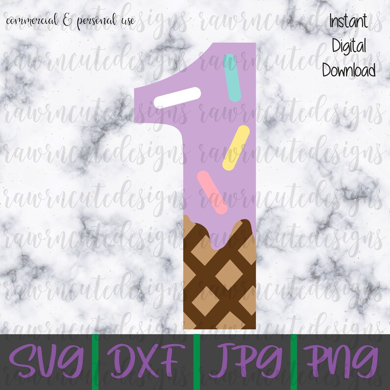 Pastel One SVG Ice Cream Birthday Svg Pastel Ice Cream Svg - Etsy