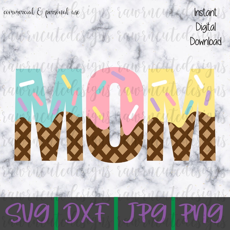 Pastel Mom Ice Cream SVG, Mom Svg, Momma Ice Cream Svg, Ice Cream ...