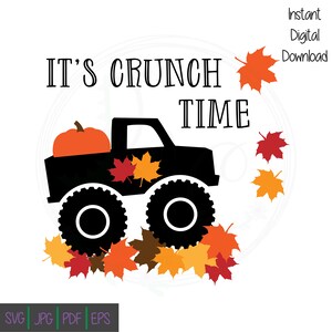 Crunch Time SVG Fall svg Pumpkin Truck svg | Etsy