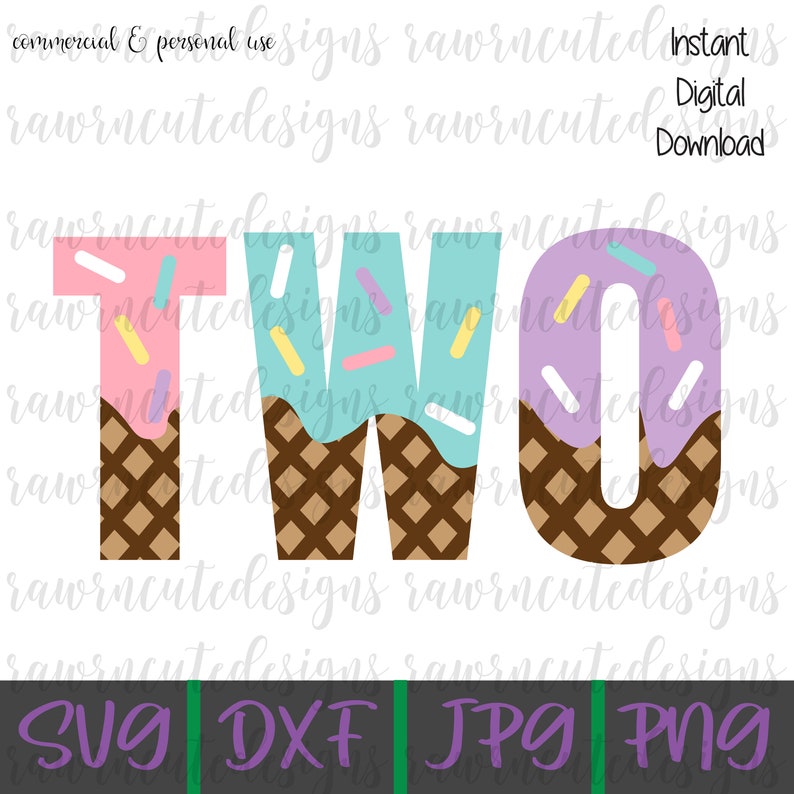 Pastel Two SVG 2nd Birthday Svg Two Sweet Svg Birthday Girl | Etsy