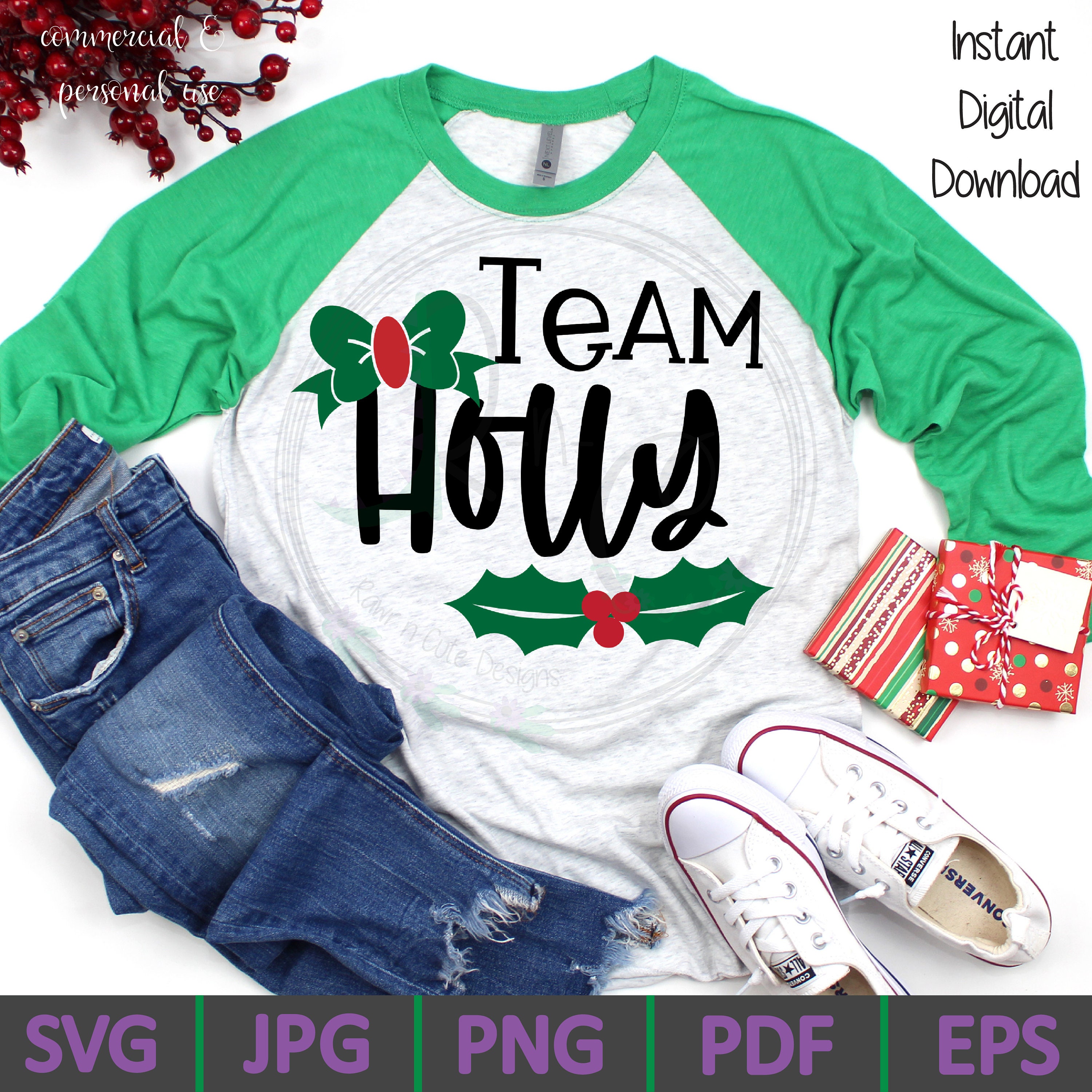 Team Holly and Team Jolly SVG Christmas Gender Reveal Team - Etsy