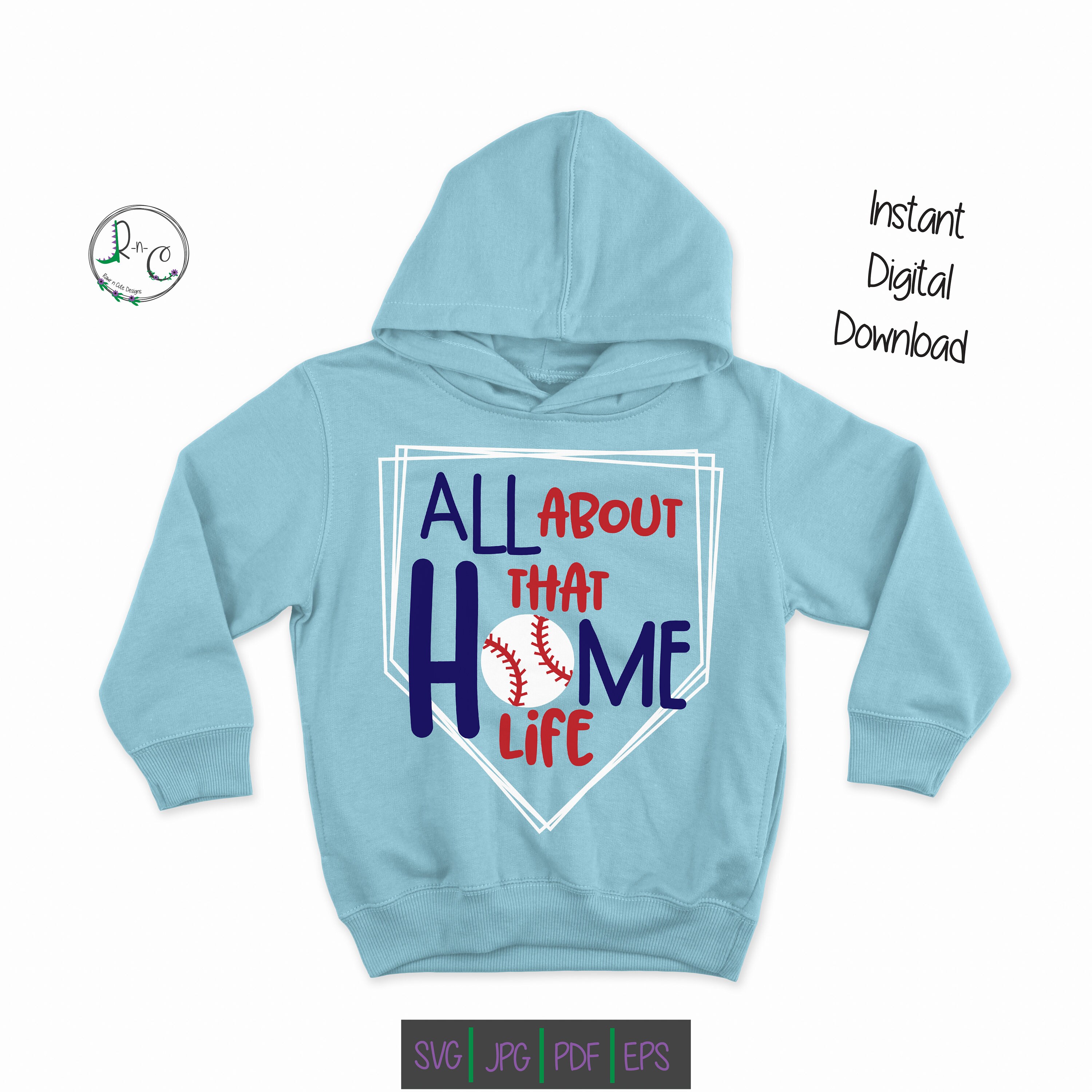 Baseball Life SVG Home Plate Cut File All About That Home | Etsy