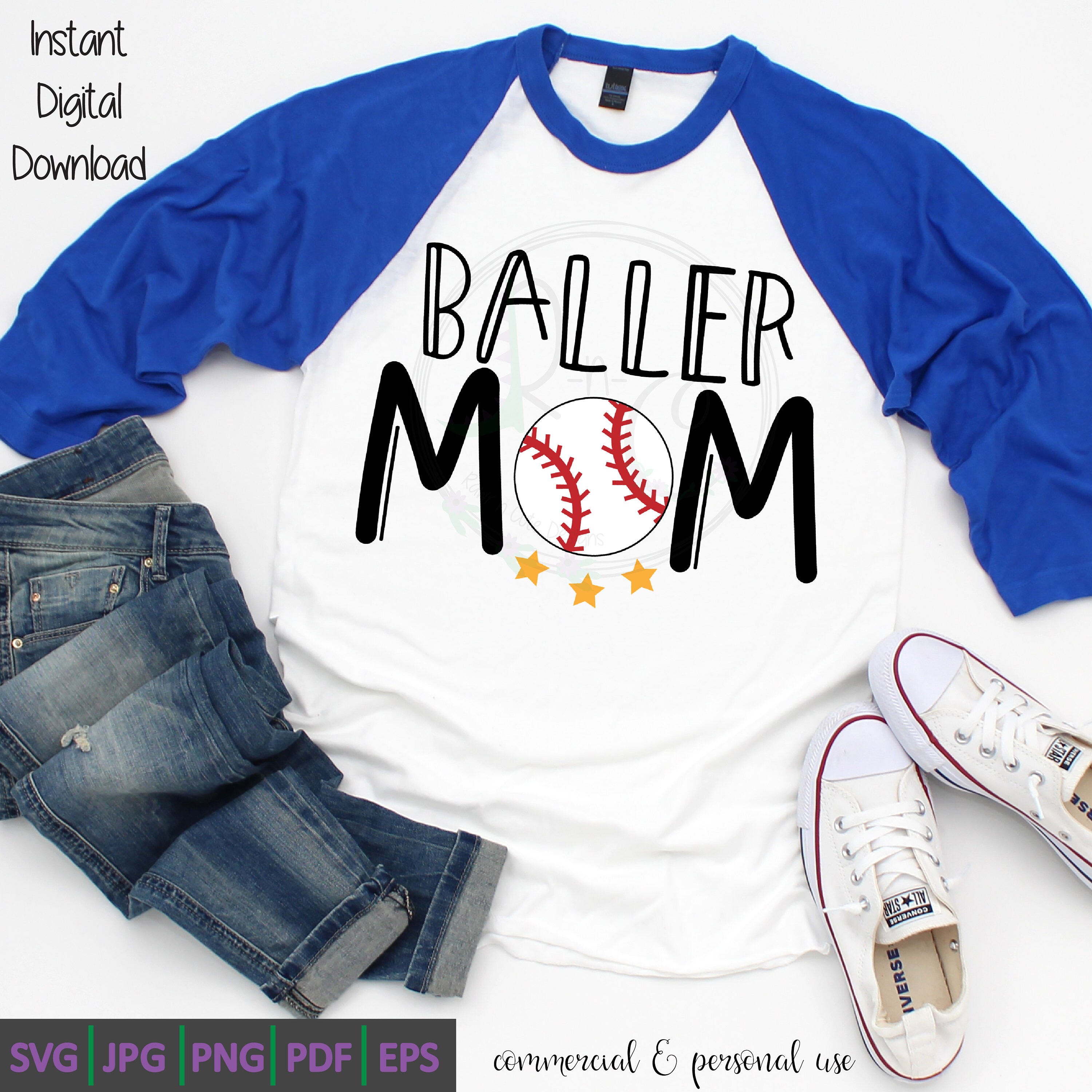 Baller Mom SVG Baseball Mom Svg Baseball Shirt Design - Etsy