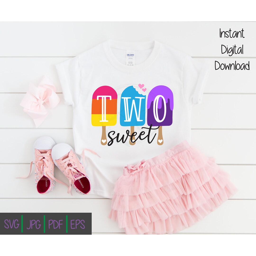 Two Sweet SVG, 2nd Birthday Svg, Popcicle Birthday Svg - Etsy