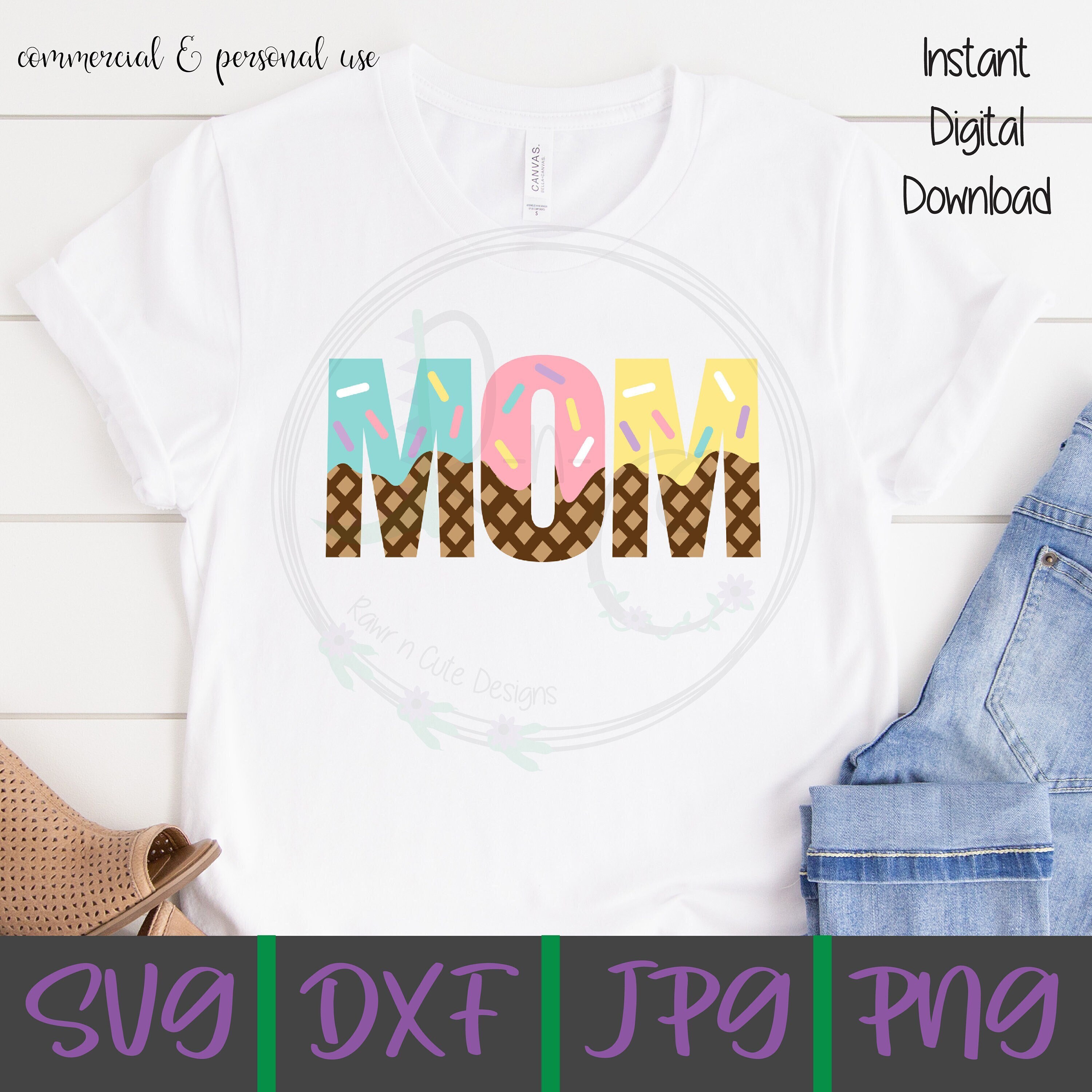 Pastel Mom Ice Cream SVG, Mom Svg, Momma Ice Cream Svg, Ice Cream ...