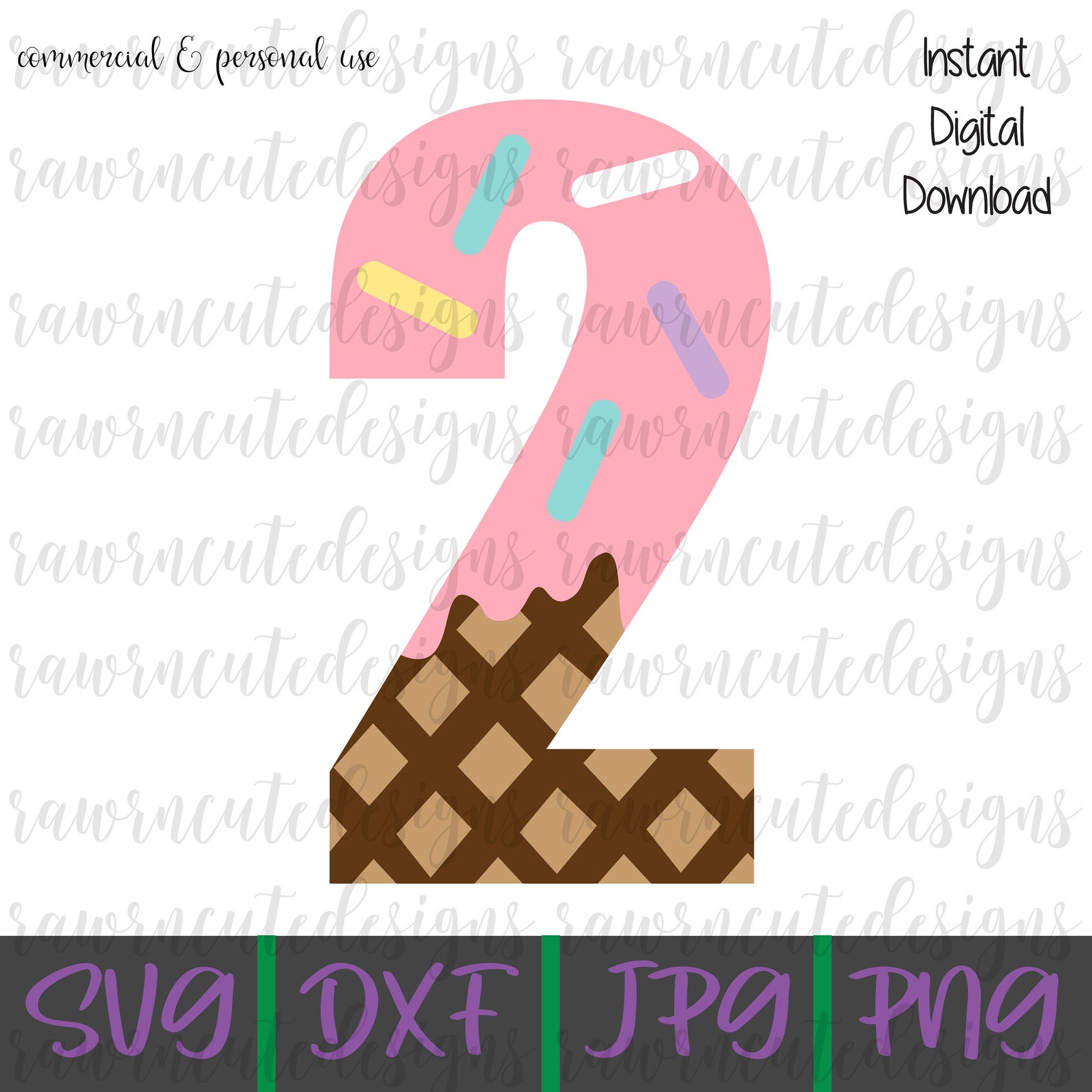 Second Birthday SVG Ice Cream Birthday Svg Birthday Girl - Etsy