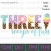 Pastel Three Scoops of Fun SVG, Third Birthday Svg, Ice Cream Birthday ...