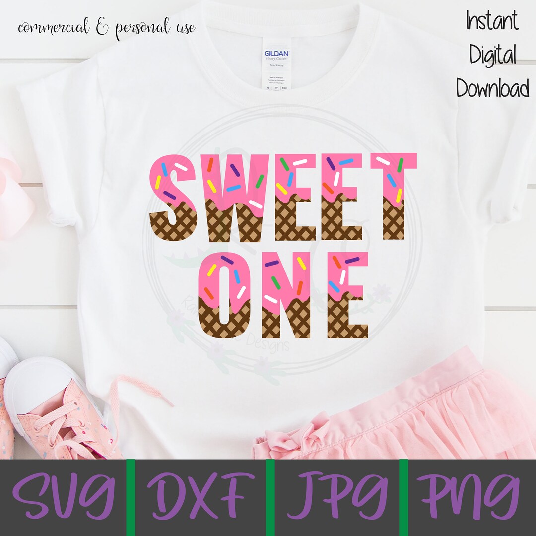 Sweet One SVG, First Birthday Svg, Birthday Girl Svg, Ice Cream Party ...