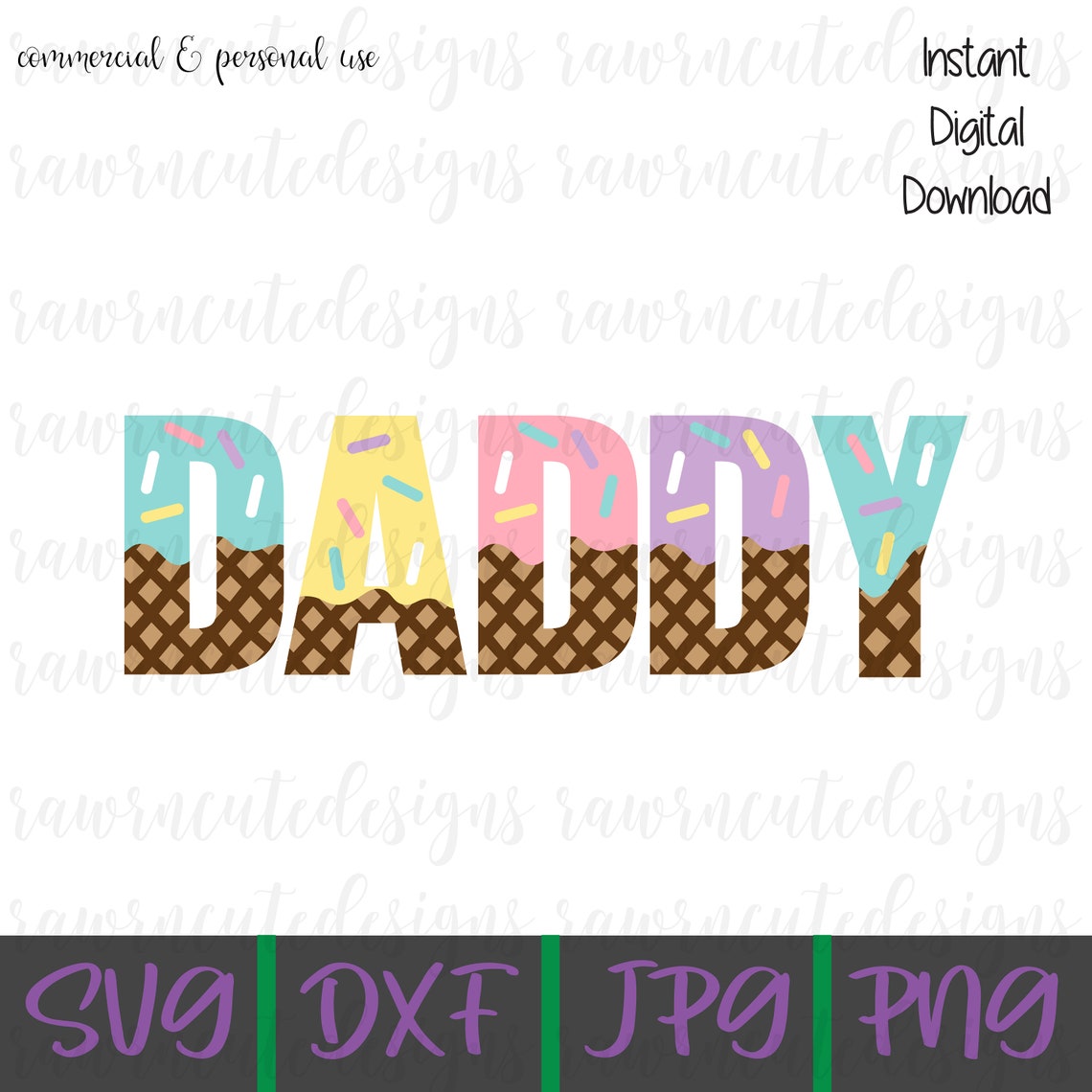Daddy Pastel Ice Cream SVG Dad Svg Daddy Ice Cream Svg Ice - Etsy