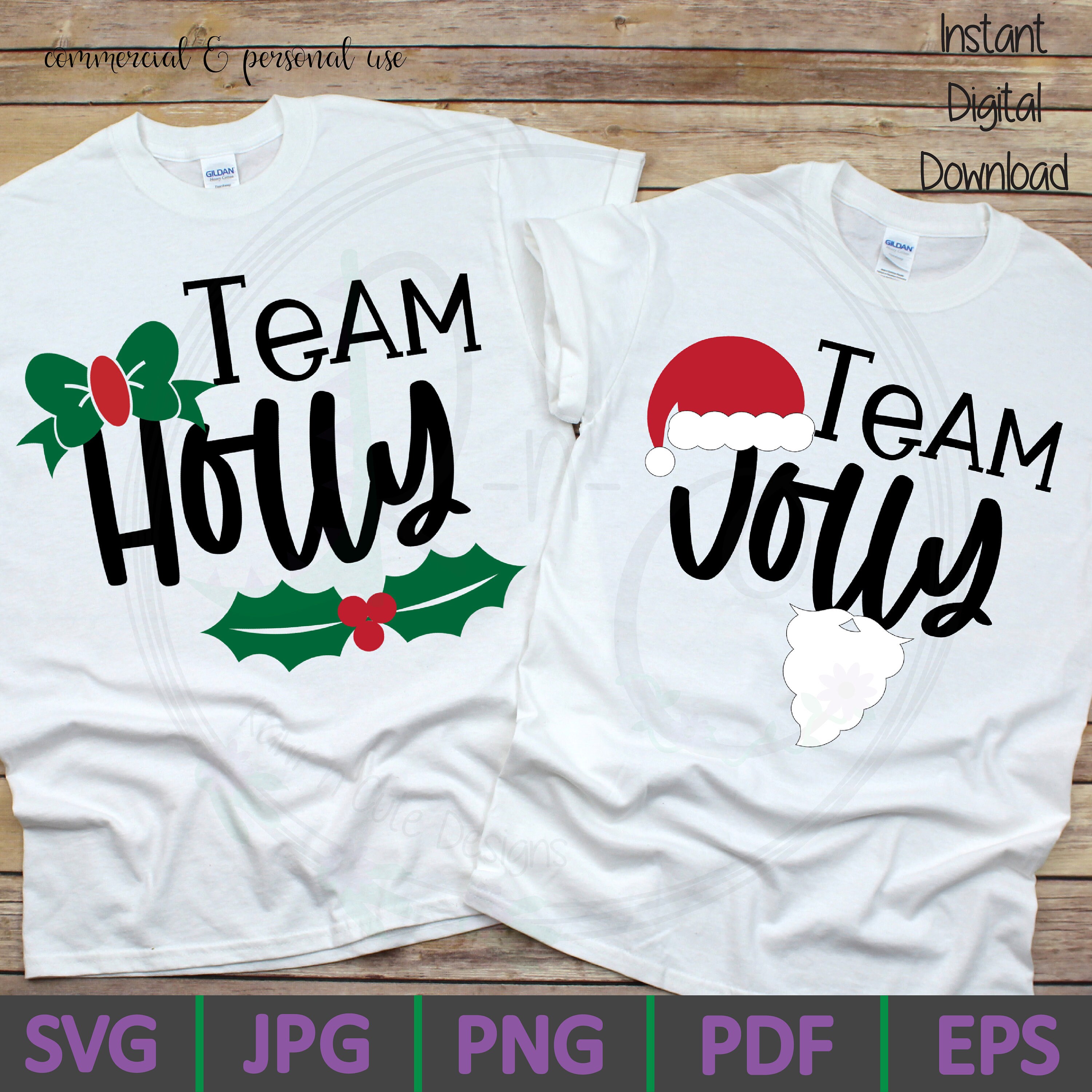 Team Holly and Team Jolly SVG Christmas Gender Reveal Team - Etsy