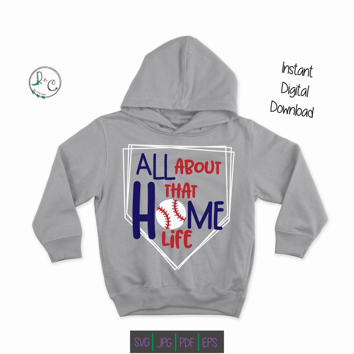 Baseball Life SVG Home Plate Cut File All About That Home | Etsy