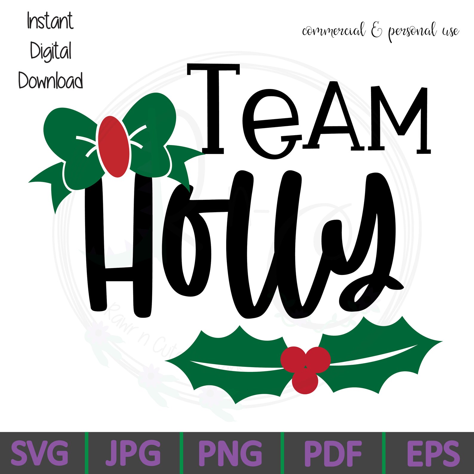 Team Holly and Team Jolly SVG Christmas Gender Reveal Team | Etsy