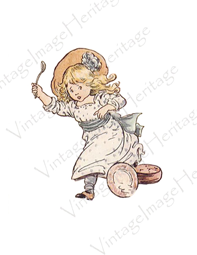 Little Miss Muffet 1927 Vintage Illustration Digital - Etsy