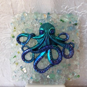 Octopus Night Light, Night Light, Nightlight, Blue Purple Octopus, Dusk ...