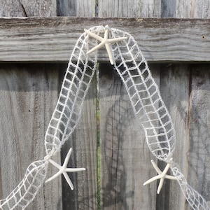 10 Ft. Starfish Garland, Natural Starfish Net Garland, Antique White ...