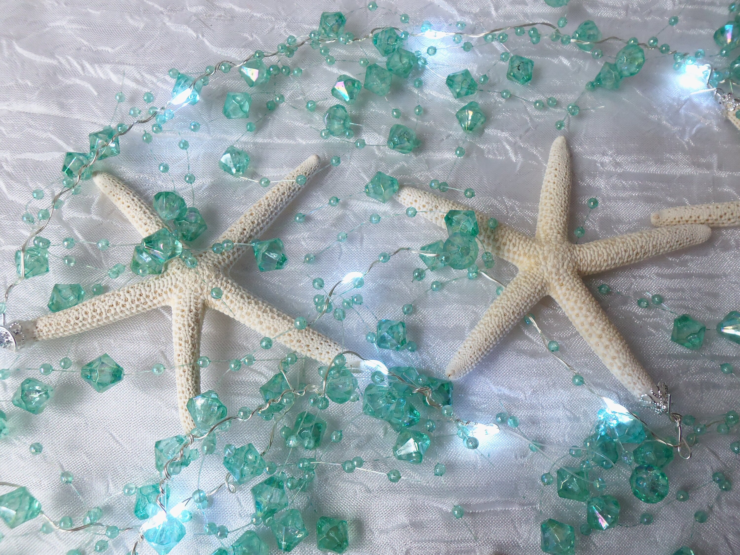 Starfish Beaded Garland Starfish Blue Teal Garland With or - Etsy