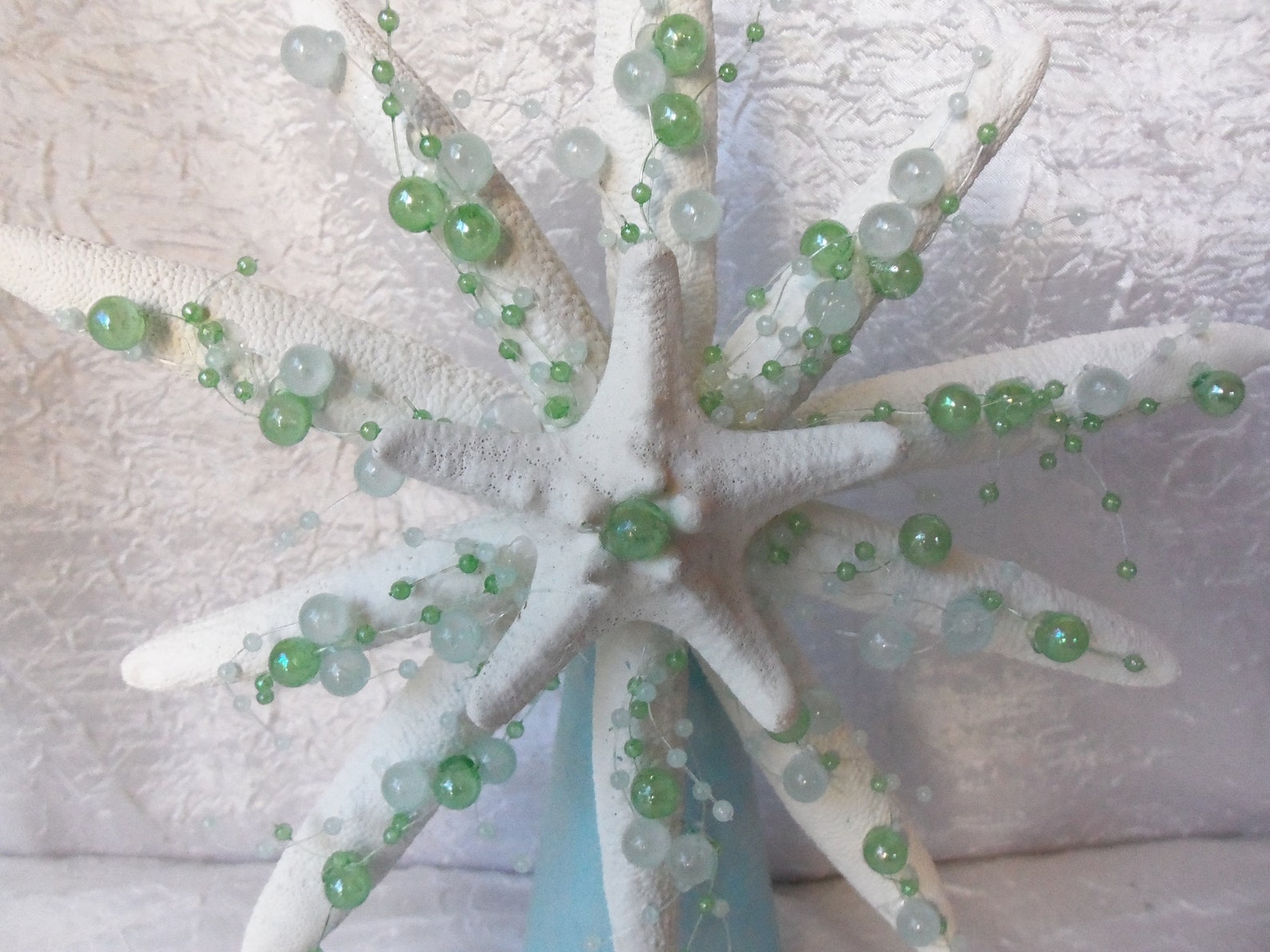 Starfish Tree Topper Baby Blue & Sea Green Sprays Coastal | Etsy