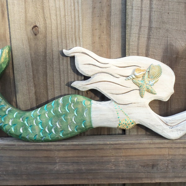 Wood Mermaid Wall Decor - Etsy