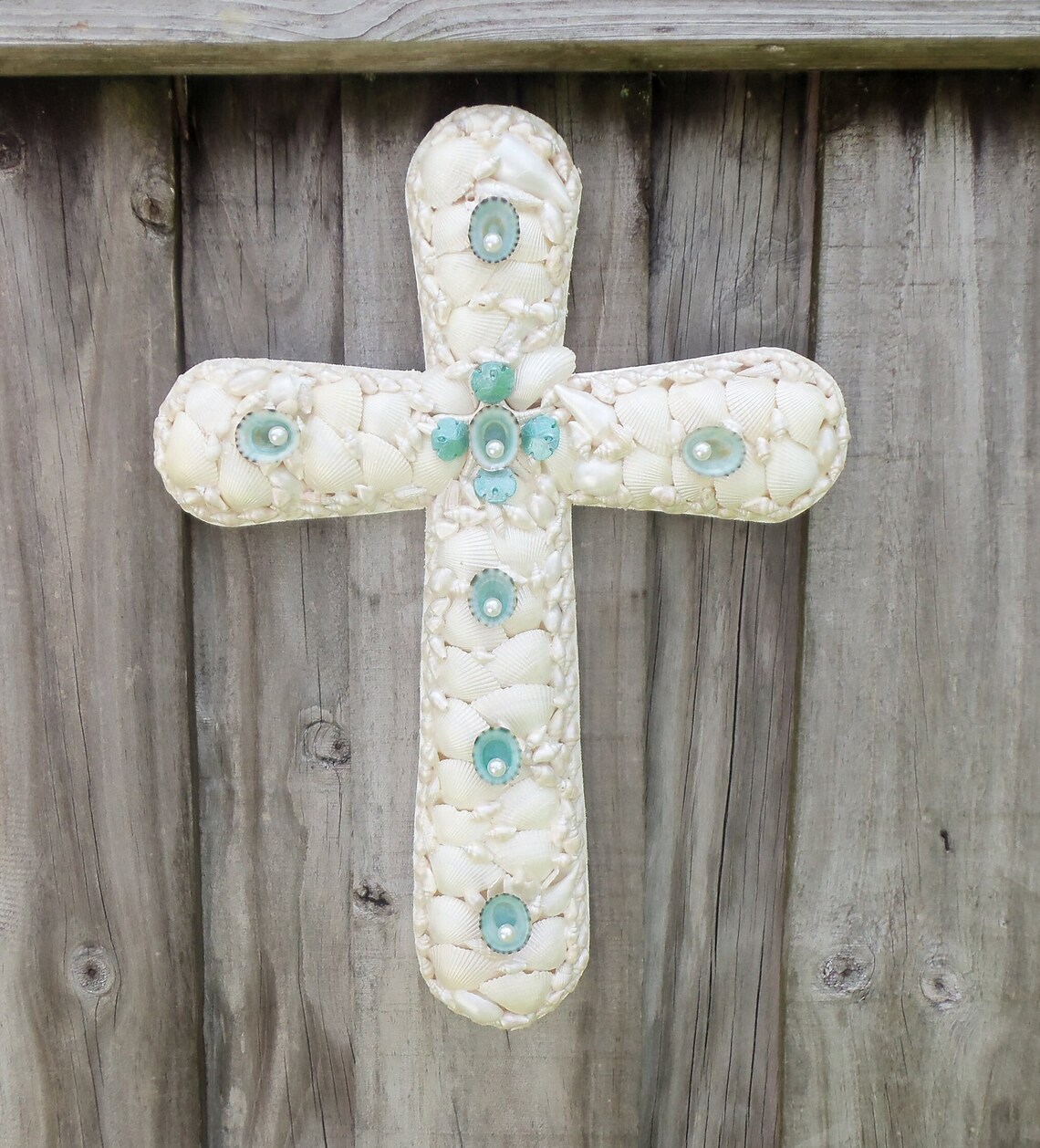 Seashell Cross Shell Cross Wedding Gift Handmade Cross | Etsy