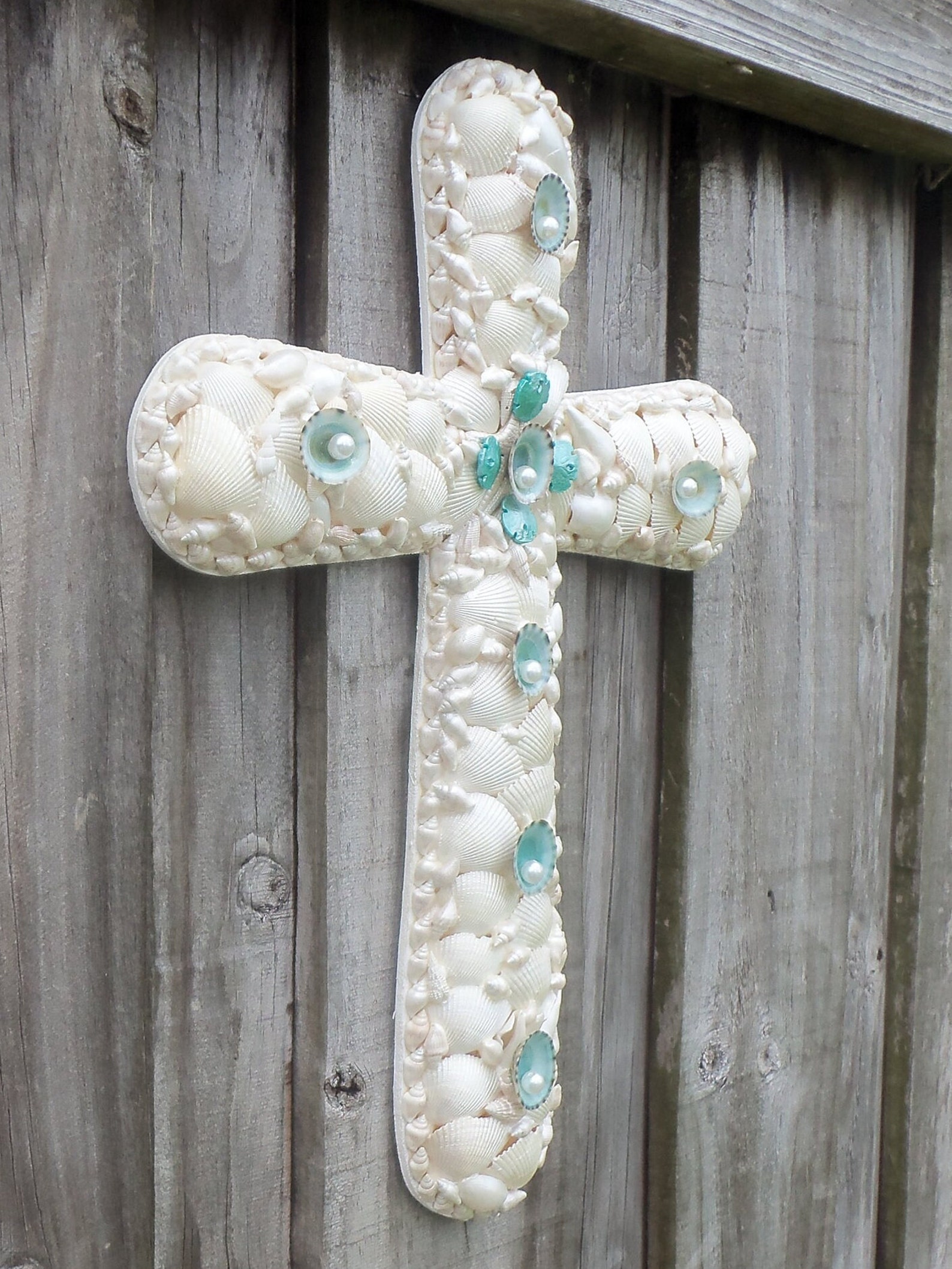 Seashell Cross Shell Cross Wedding Gift Handmade Cross | Etsy