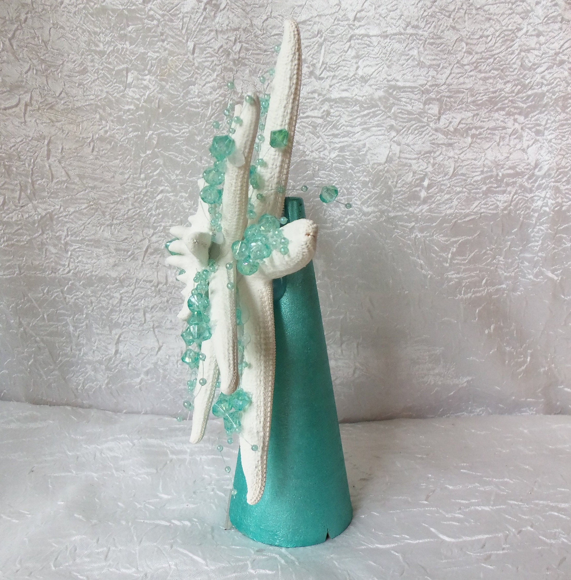 Starfish Tree Topper Teal Sprays Coastal Nautical Beach - Etsy