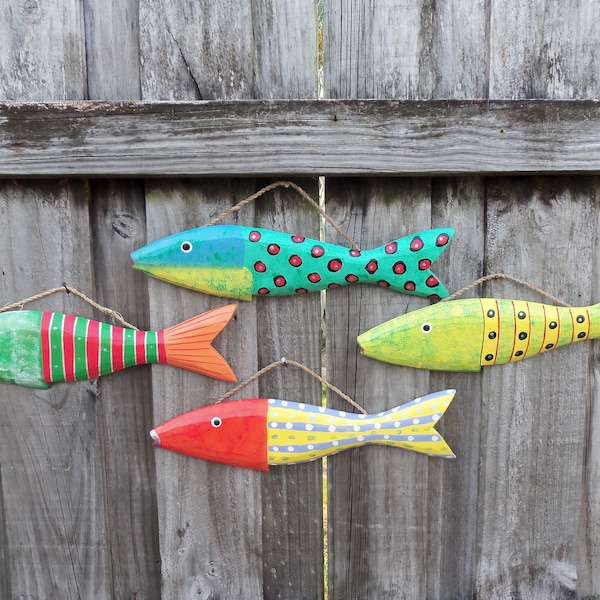 Folk Art Fish - Etsy