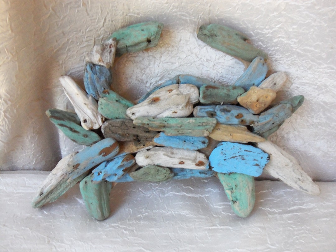 Driftwood Crab, Hanging Crab, Beach Decor, Wall Sign, Nautical, Beach ...