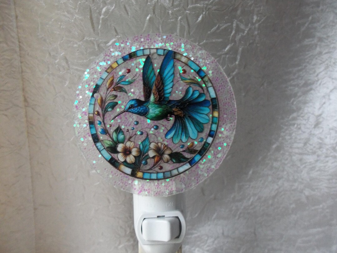 Night Lights, Hummingbird Night Light, Nightlight, Acrylic Hummingbird ...
