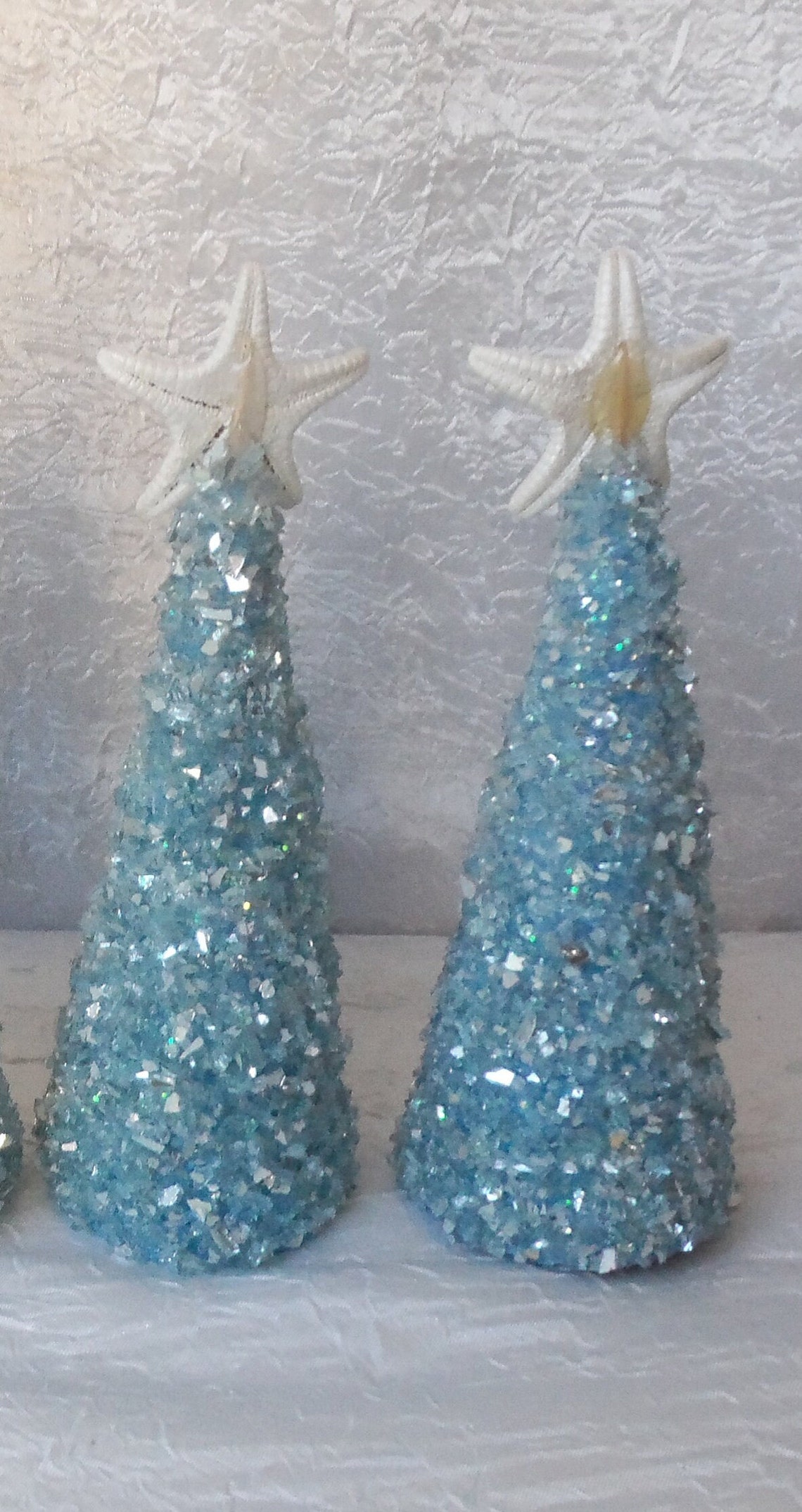 Starfish Glass Tree LED Lights ONE Starfish BLUE Tree - Etsy