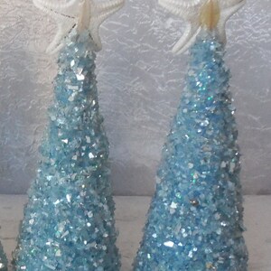 Starfish Glass Tree LED Lights ONE Starfish BLUE Tree - Etsy
