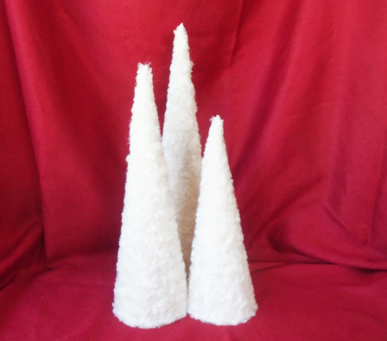 Cone Trees, Set of 3, Fur Cone Trees, Elegant Christmas Trees ...