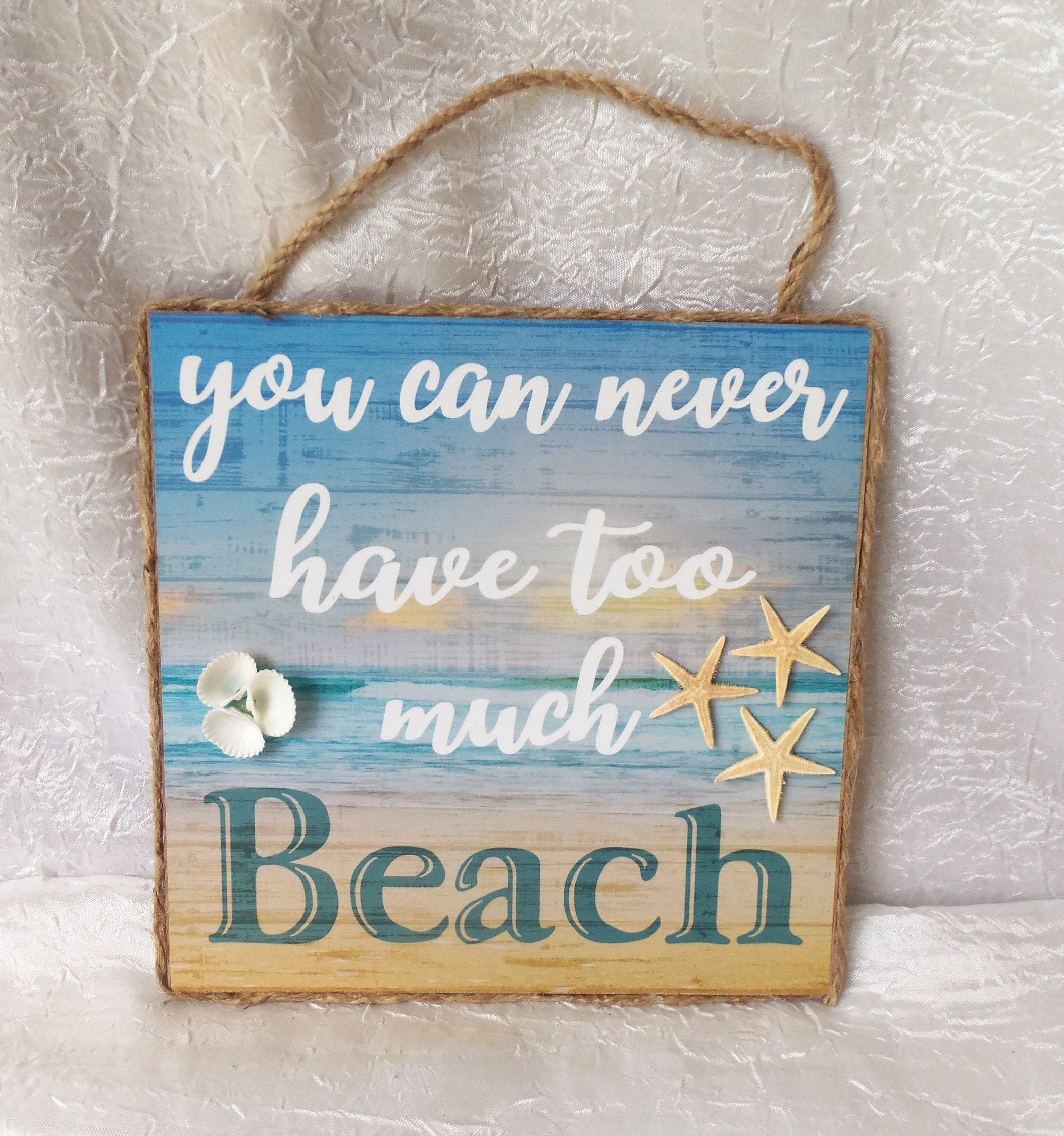 Beach Sign, Starfish, Hanging Sign, Beach Decor, Wall Sign, You Can ...