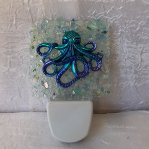 Octopus Night Light, Night Light, Nightlight, Blue Purple Octopus, Dusk ...