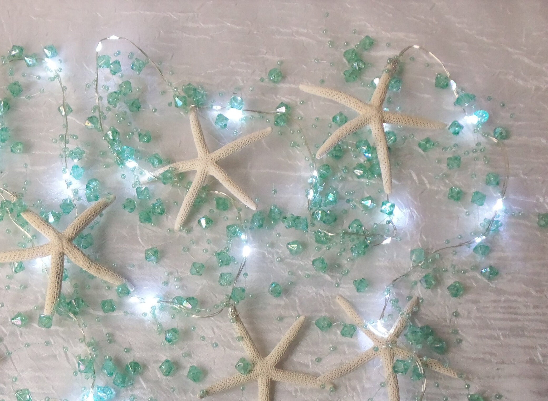 Starfish Beaded Garland Starfish Blue Teal Garland With or - Etsy