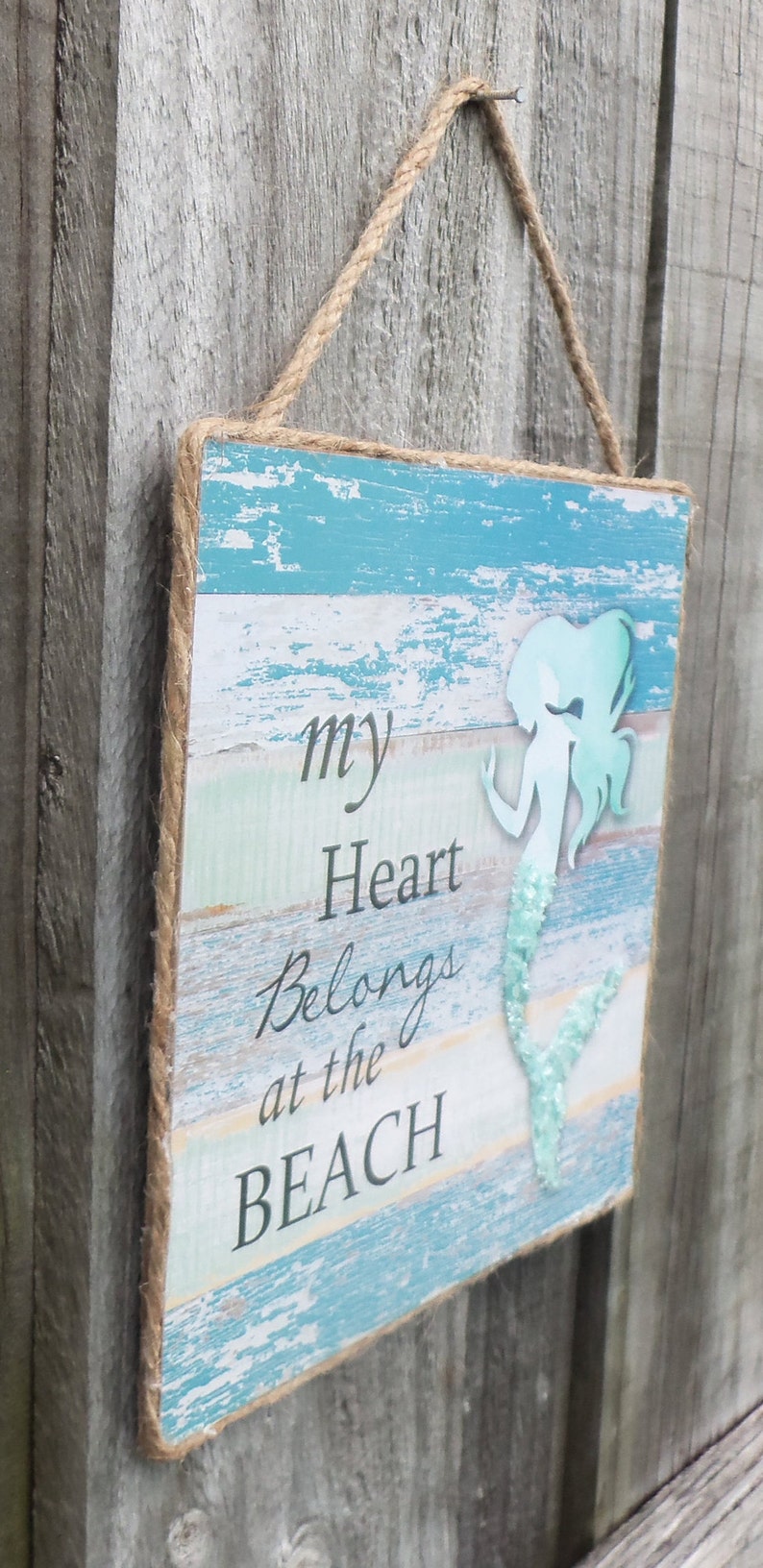 Mermaid Beach Sign Hanging Sign Beach Decor Wall Sign - Etsy