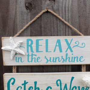 Starfish Sign, Wall Decor, Hanging Sign, Beach Decor, Coastal Decor ...