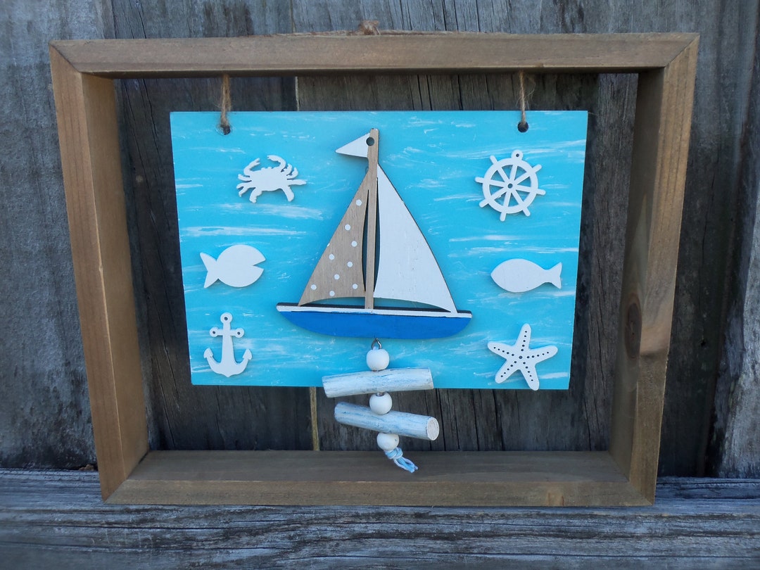 Sailboat Sign, Hanging Sign, Table Decor, Hanging Decor, Gift, Nautical ...
