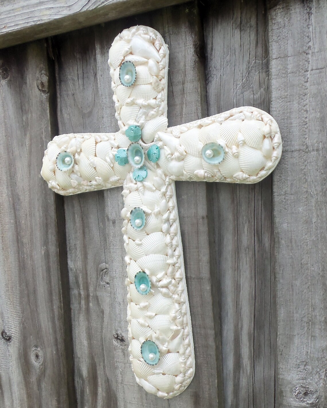 Seashell Cross Shell Cross Wedding Gift Handmade Cross | Etsy