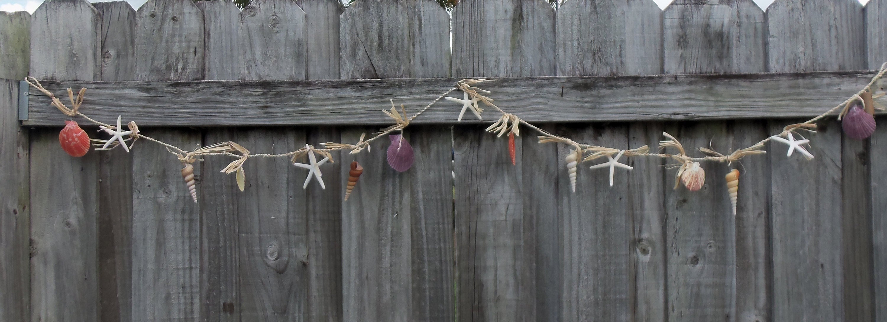Starfish Garland Colorful Shells Garland Beach Nautical - Etsy