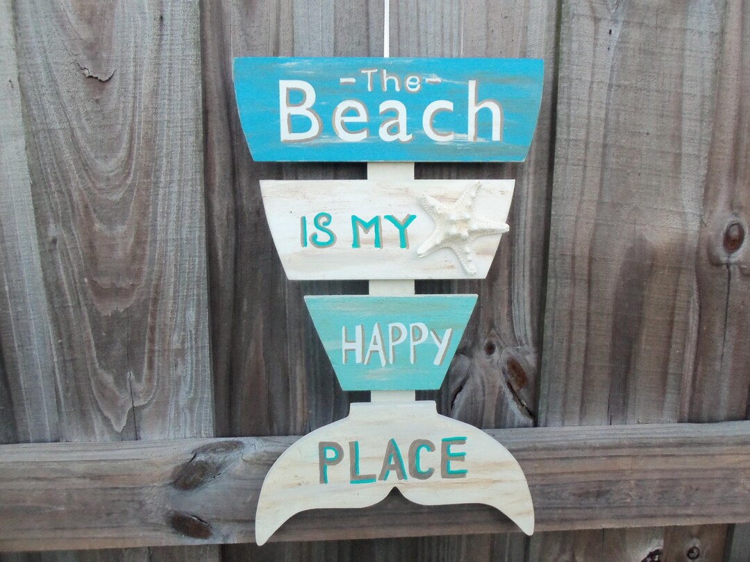 Mermaid Tail, Hanging Mermaid Tail, Starfish Sign, Beach Decor ...