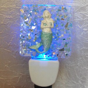 Mermaid Night Light, Night Light, Nightlight, Clay Mermaid, LED Light ...