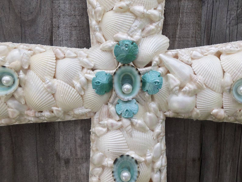 Seashell Cross Shell Cross Wedding Gift Handmade Cross | Etsy