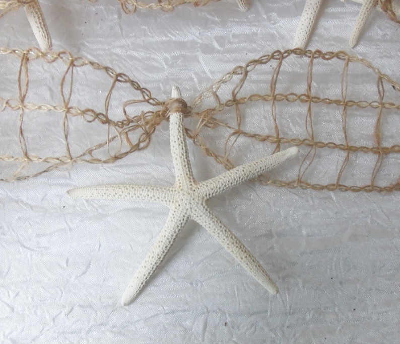 10 Ft. Starfish Garland Natural Starfish Net Garland White | Etsy