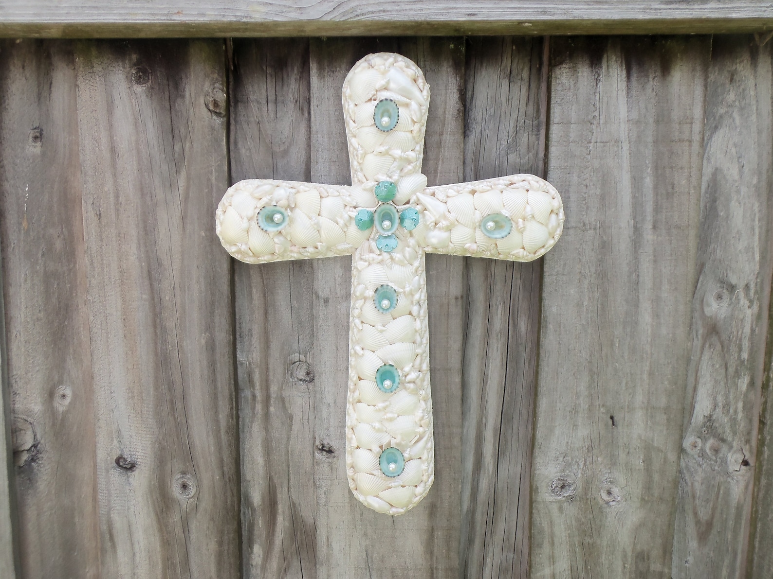 Seashell Cross Shell Cross Wedding Gift Handmade Cross | Etsy