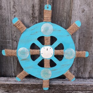 Ships Wheel Wall Decor, Ship Wheel Sand Dollar Wood Wall Decor ...