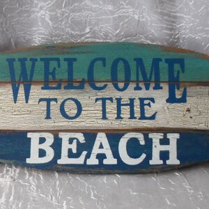 Surfboard Sign, Starfish Sign, Surfboard Wall Decor, Hanging Sign ...